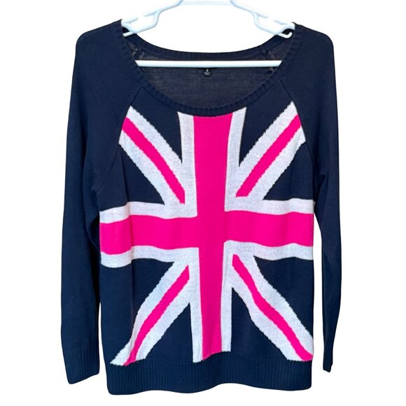 torrid | Sweaters | Torrid Sweater Womens Plus 2 Navy Union Jack ...
